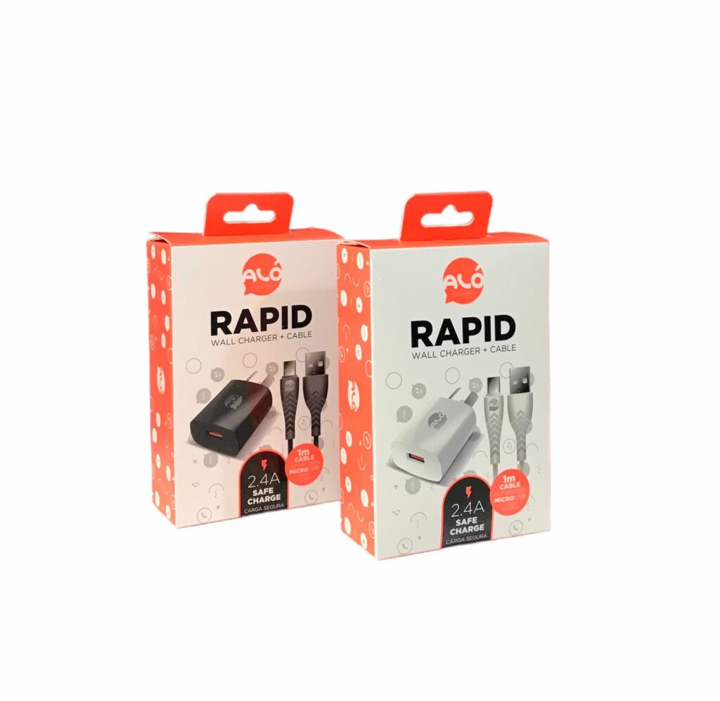 ADAPTADOR 2.4A CON CABLE MICRO RAPID ALO - OKEY