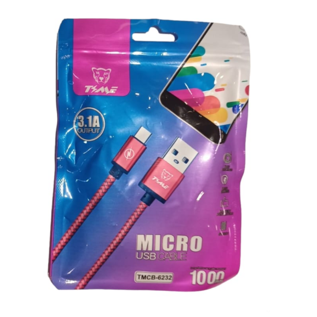 CABLE DE DATOS MICRO USB 3.1A MTCB-6232/CAB-42003 TIME - OKEY