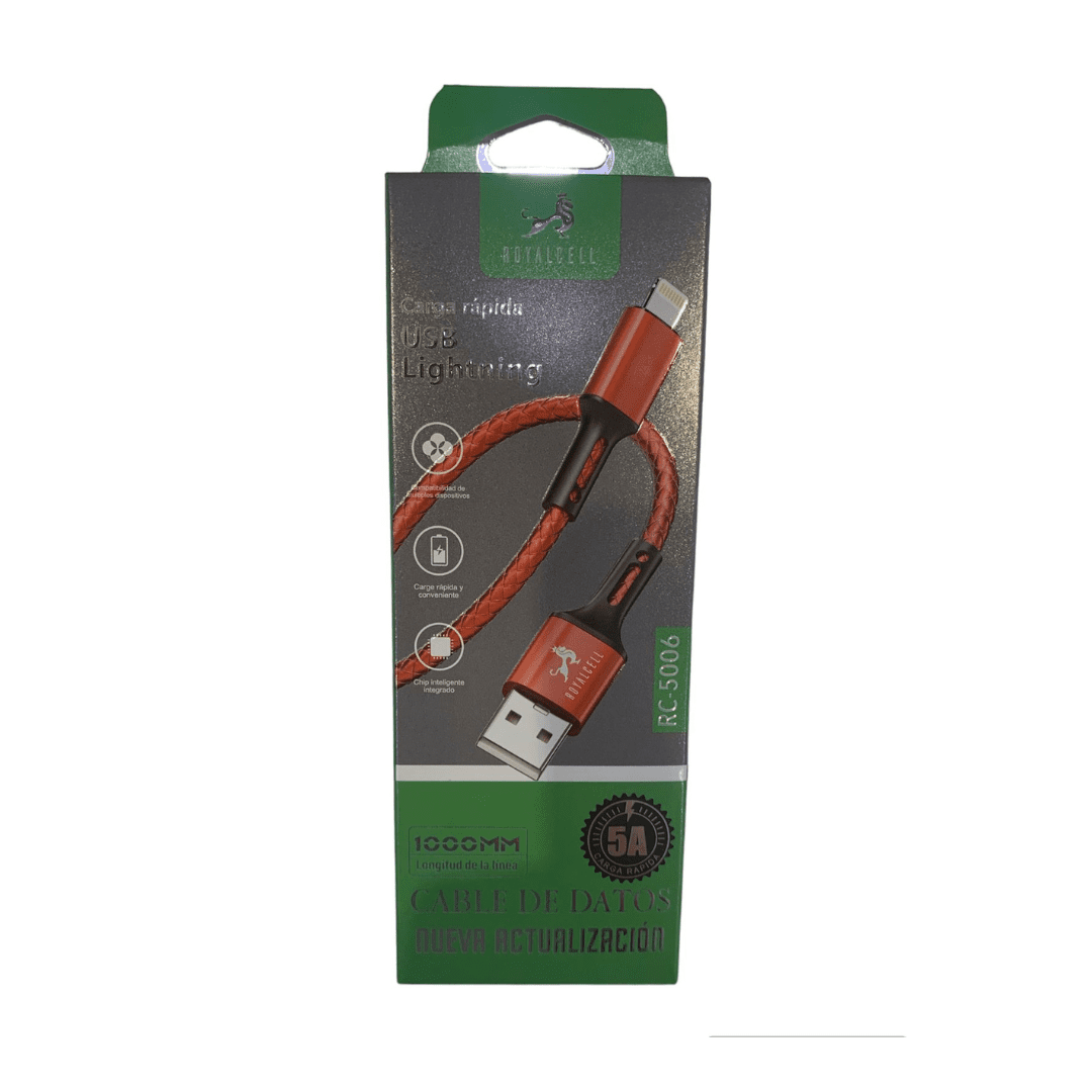 CABLE DE DATOS IPHONE 5A ROYALCELL RC-5006 - OKEY