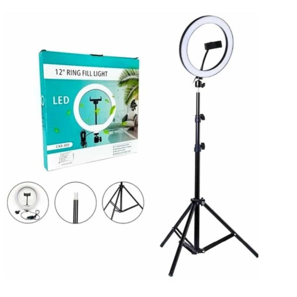 ARO FLASH LED SELFIE 30CM 12 PULG.RING FILL LIGHT CON TRIPODE QX-300KA ...